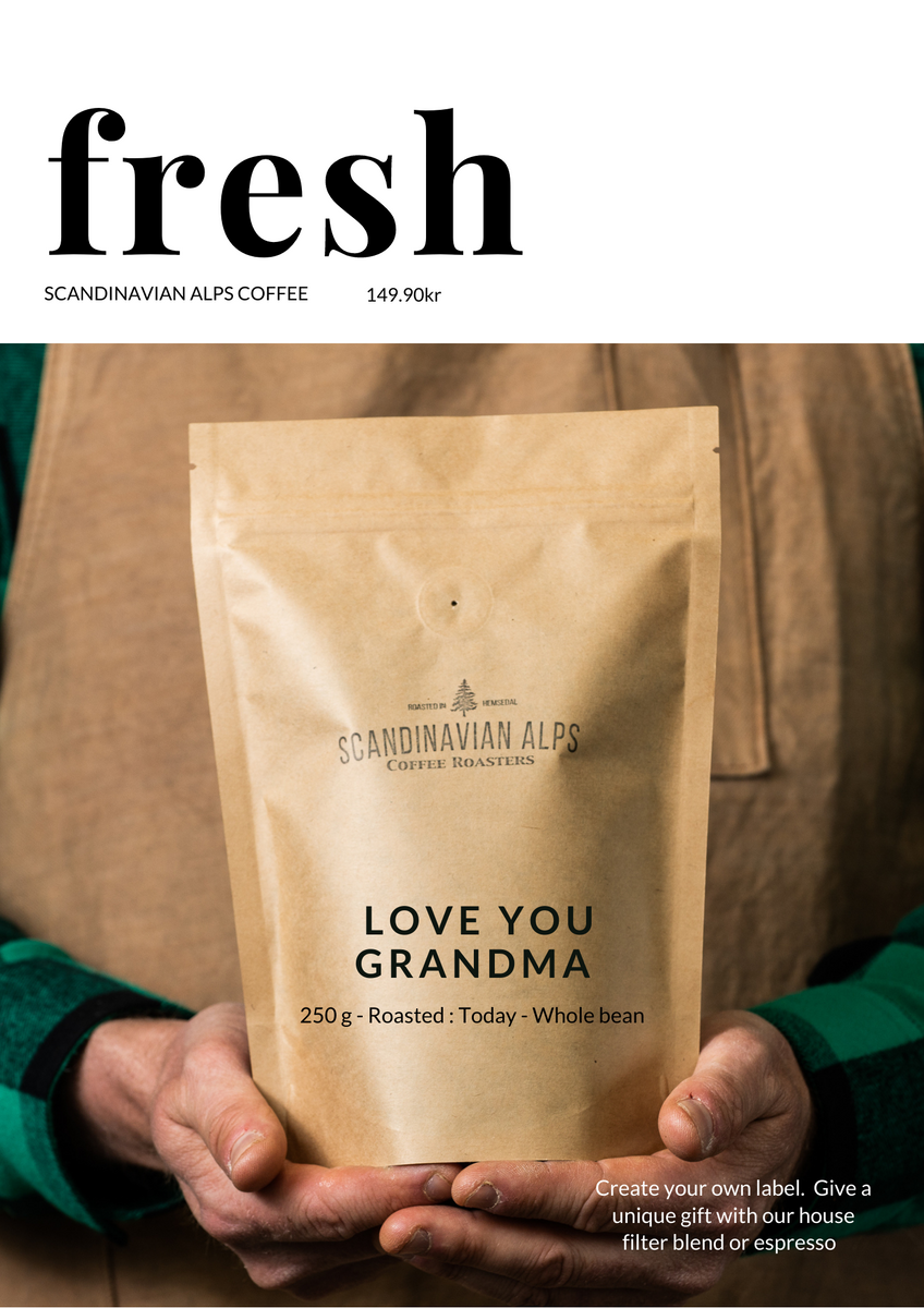 Create your own label – Scandinavian Alps Coffee